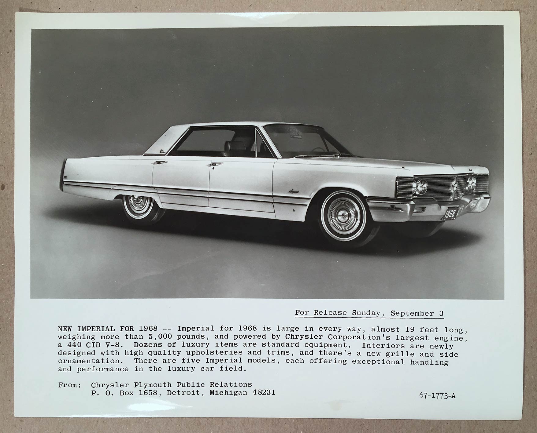 1968 Imperial Engine